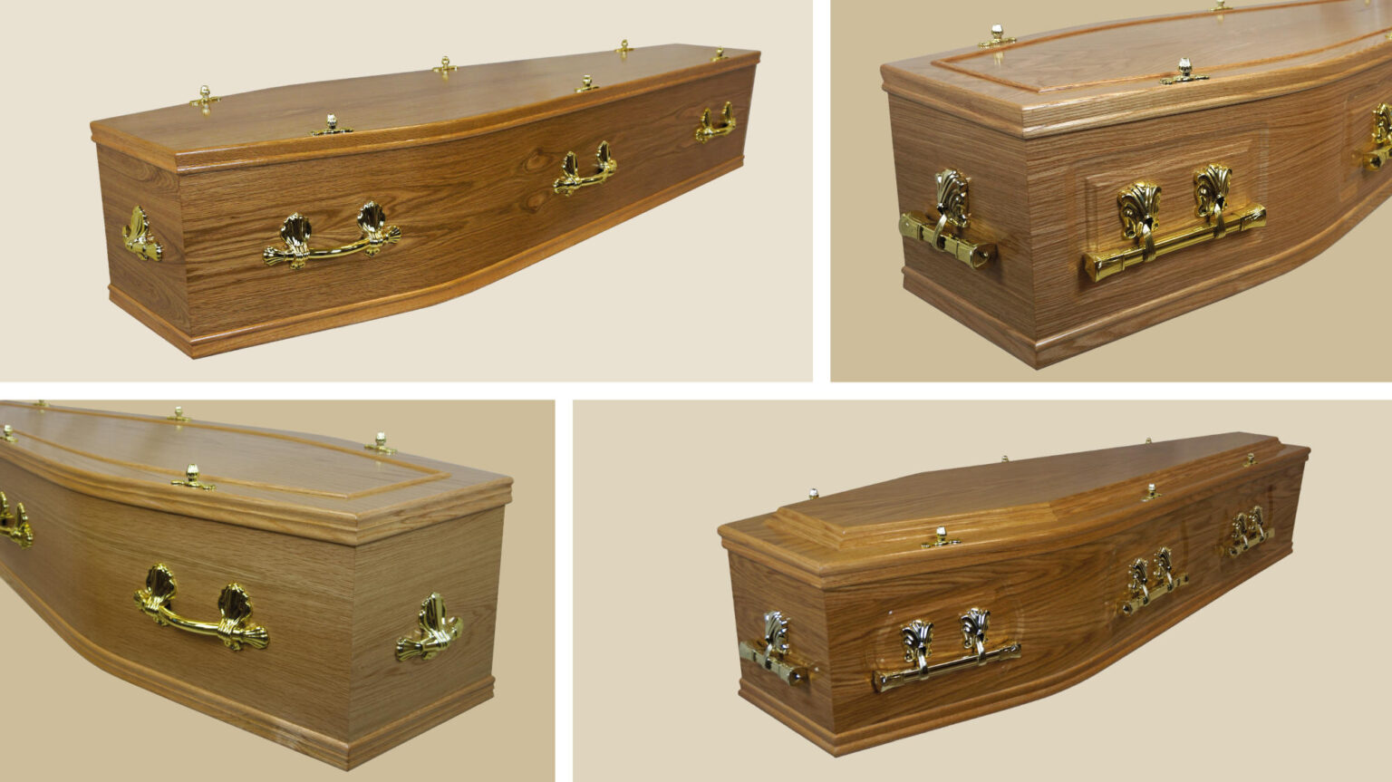 Oak Veneered Coffins - HCR Caskets - Coffins and Caskets Made in the UK
